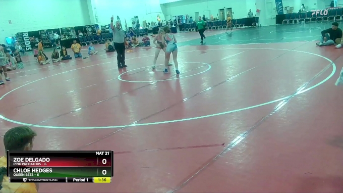 110 lbs Placement (16 Team) - Zoe Delgado, Pink Predators vs Chloe ...