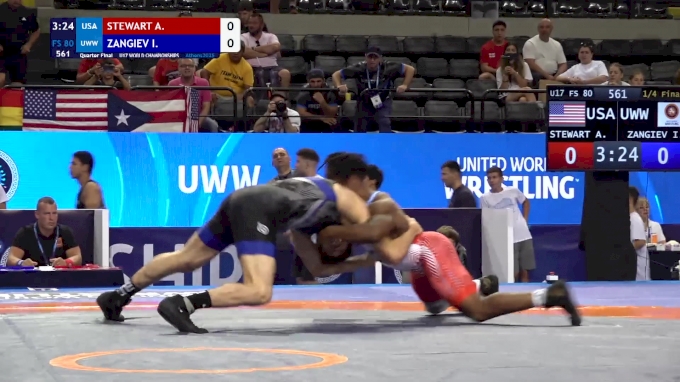 80 kg 1/4 Final - Aaron Stewart, United States vs Issa Zangiev, Uww