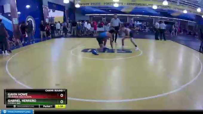 120 lbs Champ. Round 1 - Gavin Howe, Melborne High School vs Gabriel ...
