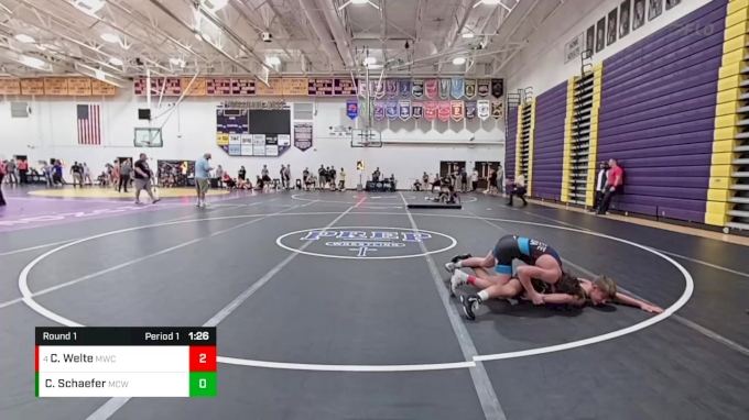 114 lbs Round 1 - Cole Welte, MWC Wrestling Academy vs Caleb Schaefer ...