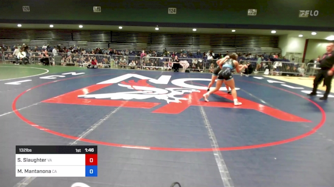 132 lbs Consi Of 8 #1 - Sophia Slaughter, VA vs Mila Mantanona, CA