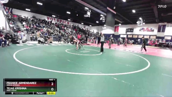 126 lbs Cons. Round 1 - Frankie Armendarez, Indian Springs vs Tejas ...