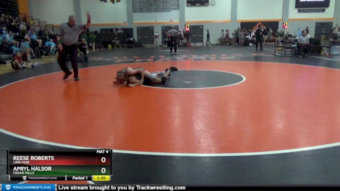 125 lbs Semifinal - Reese Roberts, Linn-Mar vs Apryl Halsor, Cedar Falls