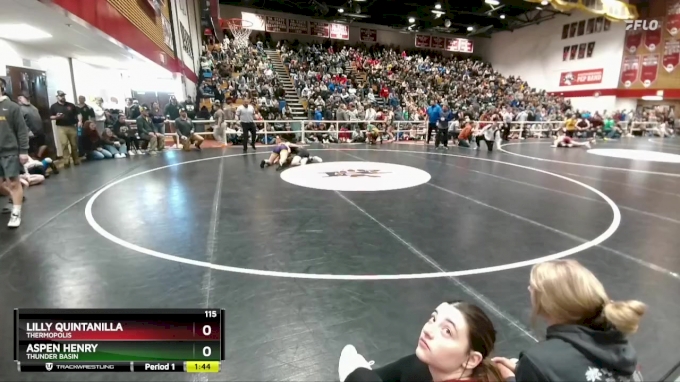 115 lbs Semifinal - Lilly Quintanilla, Thermopolis vs Aspen Henry ...