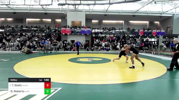 160 lbs Semifinal - Teddy Goetz, New Canaan vs Drayvn Roberts, East ...