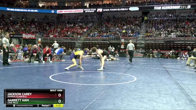 1A-157 lbs Champ. Round 1 - Jackson Carey, Nashua-Plainfield vs Garrett ...