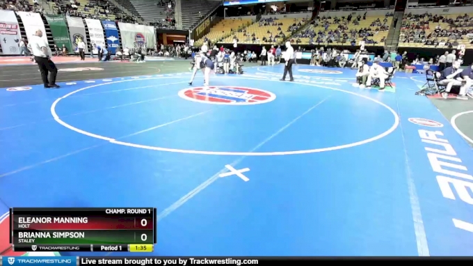 125 Class 2 lbs Champ. Round 1 - Brianna Simpson, Staley vs Eleanor ...
