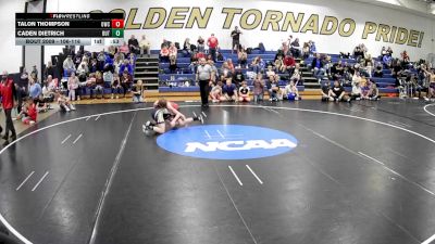 106-116 lbs Round 1 - Caden Dietrich, Butler vs Talon Thompson, Outlaws ...