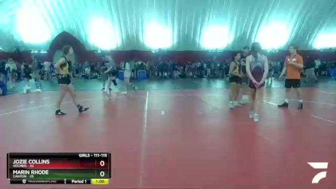 111-115 lbs Round 3 - Marin Rhode, Canton vs Jozie Collins, Holmen