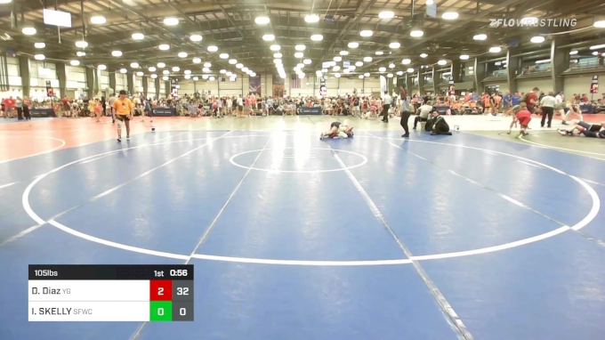 105 lbs Rr Rnd 2 - Dominick Diaz, Young Guns Blue vs Isaak SKELLY ...