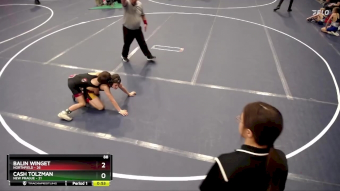 88 lbs Finals (8 Team) - Cash Tolzman, New Prague vs Balin Winget ...