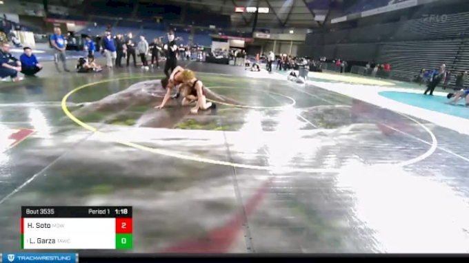 120 lbs 1st Place Match - Luke Garza, Team Aggression Wrestling Club vs Haziel Soto, Mat Demon ...