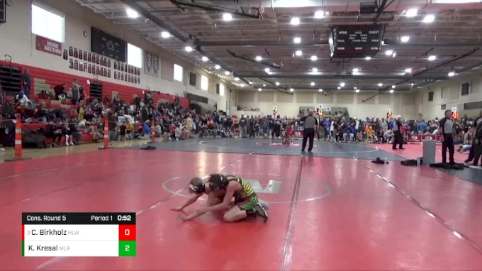 82 lbs Cons. Round 5 - Clayton Birkholz, HLWW vs Klyd Kresal, Mille ...