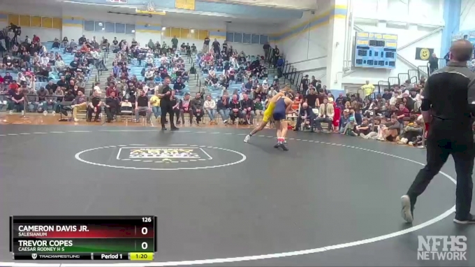 126 lbs 1st Place Match - Cameron Davis Jr., Salesianum vs Trevor Copes ...