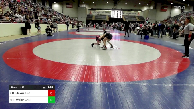 90 lbs Round Of 16 - Dathan Flakes, Savannah Wrestling Center vs Noah ...