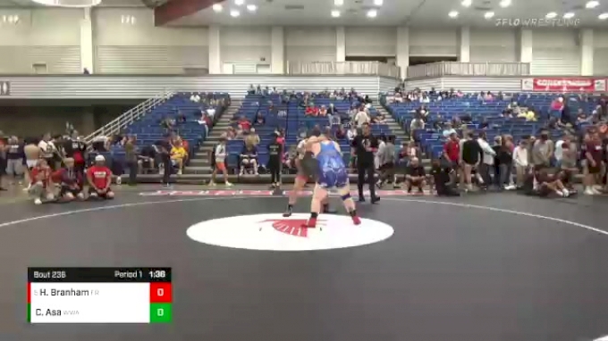 288 lbs Champ. Round 2 - Hunter Branham, Frankton vs Caleb Asa, Warren ...