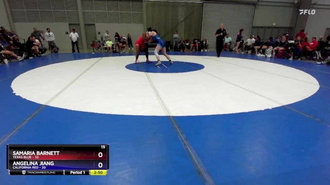 155 lbs Round 3 (8 Team) - Samaria Barnett, Texas Blue vs Angelina ...