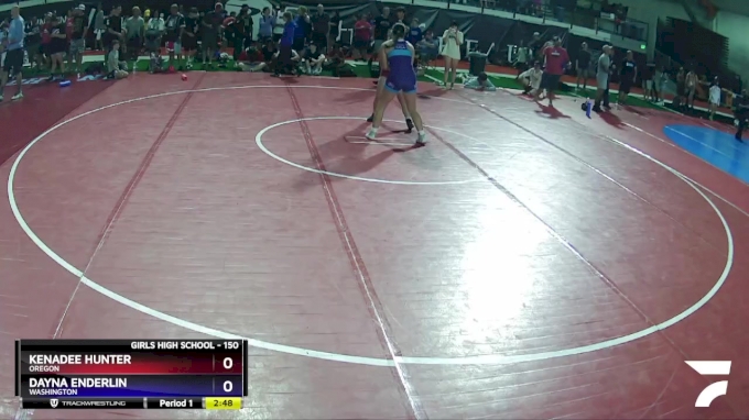 150 lbs Cons. Round 3 - Kenadee Hunter, Oregon vs Dayna Enderlin ...