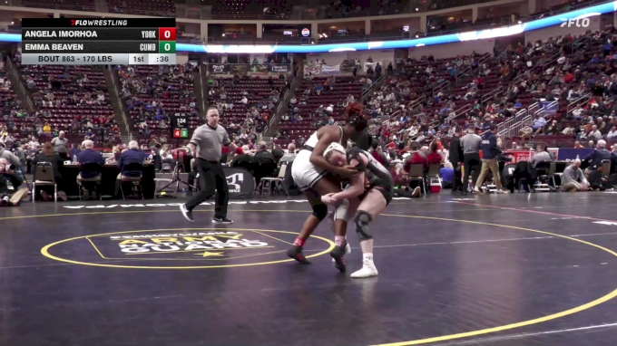 170 lbs 7th Place - Angela Imorhoa, York Suburban-G vs Emma Beaven ...