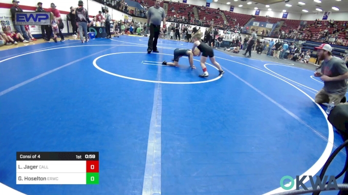 55 lbs Consi Of 4 - Lane Jager, Carl Albert vs Gordon Hoselton, El Reno ...