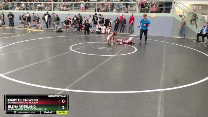 73 lbs Quarterfinal - Elena Vreeland, Alaska Battle Cats Wrestling Club vs Mary Ellen Webb ...