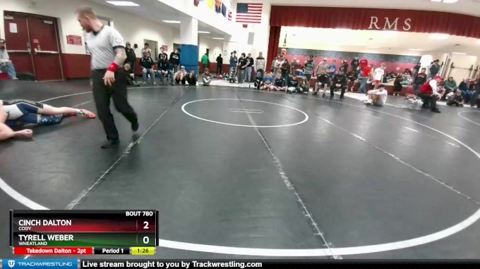 160 lbs Cons. Semi - Cinch Dalton, Cody vs Tyrell Weber, Wheatland