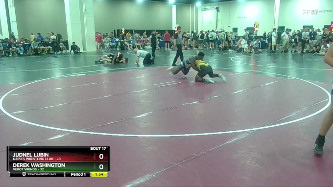 190 lbs Round 4 (10 Team) - Derek Washington, Verot Vikings vs Judnel ...