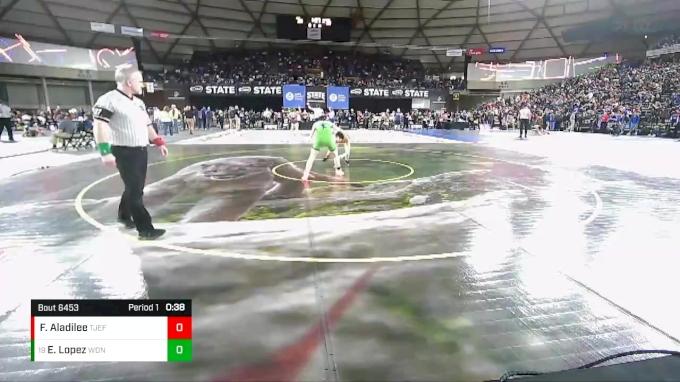 Girls 3A/4A 100 Cons. Round 2 - Eden Lopez, Woodinville (Girls) vs ...