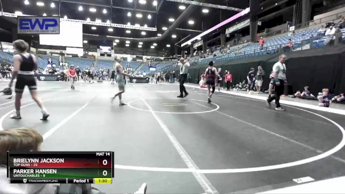 100 lbs Round 1 (6 Team) - Brielynn Jackson, Top Guns vs Parker Hansen ...