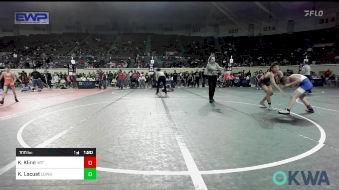 100 lbs Final - Knox Kline, HBT Grapplers vs Kiah Locust, Cowboy ...