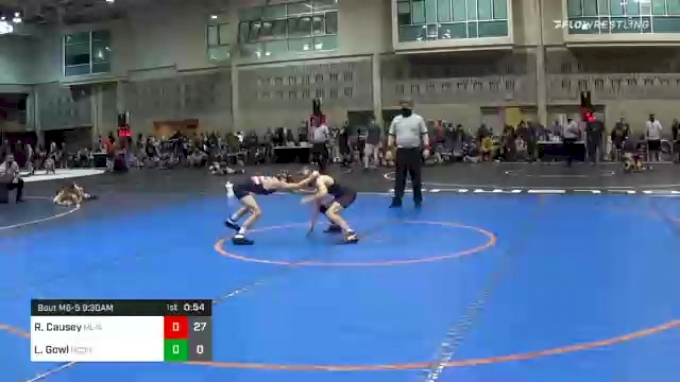 75 lbs Prelims - Ray Causey, Malvern White vs Lane Gowl, McDonald ...