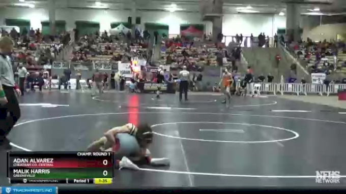 A 132 lbs Champ. Round 1 - Adan Alvarez, Cheatham Co. Central vs Malik ...