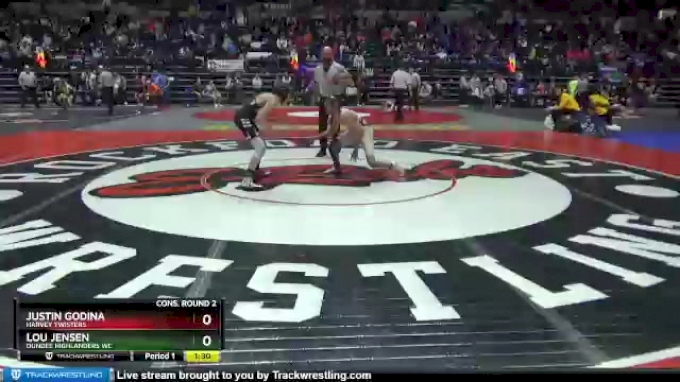 90 lbs Cons. Round 2 - Lou Jensen, Dundee Highlanders WC vs Justin ...