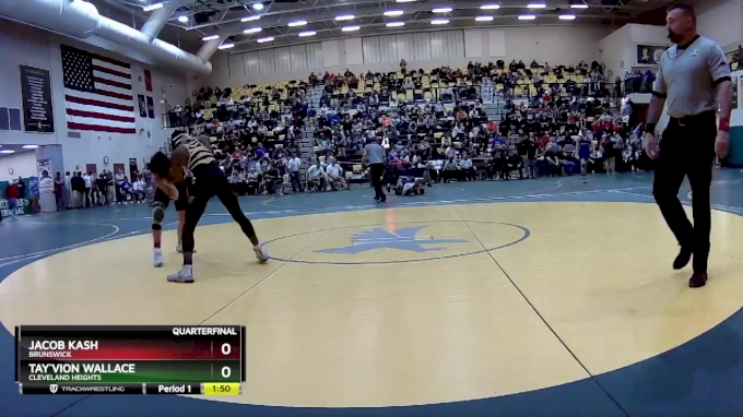 132 lbs Quarterfinal - TAY`VION WALLACE, CLEVELAND HEIGHTS vs Jacob ...