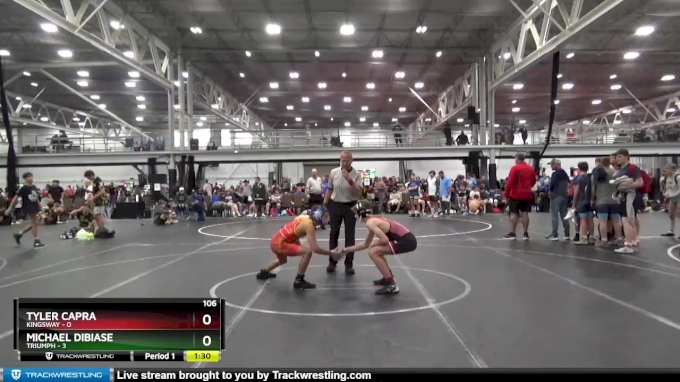 106 lbs Round 2 (10 Team) - Tyler Capra, Kingsway vs Michael DiBiase ...