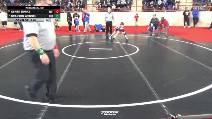 75_B lbs Consi Of 16 #1 - Asher Burke, West Shore vs Braxton Wensel, Union