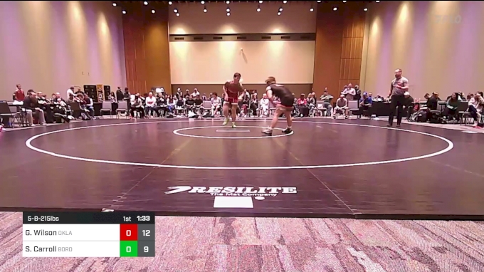 5-B-215 lbs Rr Rnd 1 - Sean Carroll, Border vs Gunner Wilson, Oklahoma