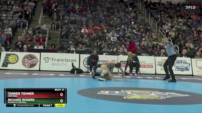 120 lbs Champ. Round 1 - Tanner Tishner, Western vs Richard Rogers ...