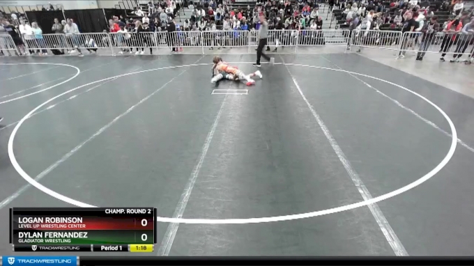 120 lbs Champ. Round 2 - Dylan Fernandez, Gladiator Wrestling vs Logan Robinson, Level Up ...