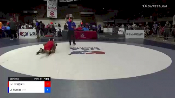 93 lbs Semifinal - Jessiah Briggs, California Grapplers vs Josiah ...