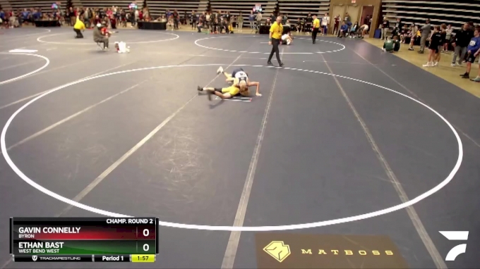 114 Championship Bracket Champ. Round 2 - Ethan Bast, West Bend West vs ...