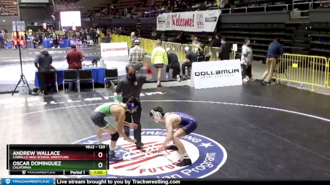 120 lbs Cons. Round 6 - Oscar Dominguez, California vs Andrew Wallace ...