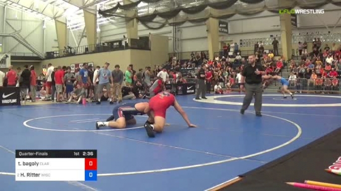 92 kg Quarterfinal - Tyler Bagoly, Clarion RTC vs Hunter Ritter ...