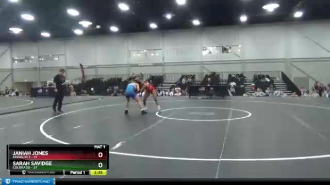 132 lbs Quarterfinals (8 Team) - Janiah Jones, Missouri 2 vs Sarah ...