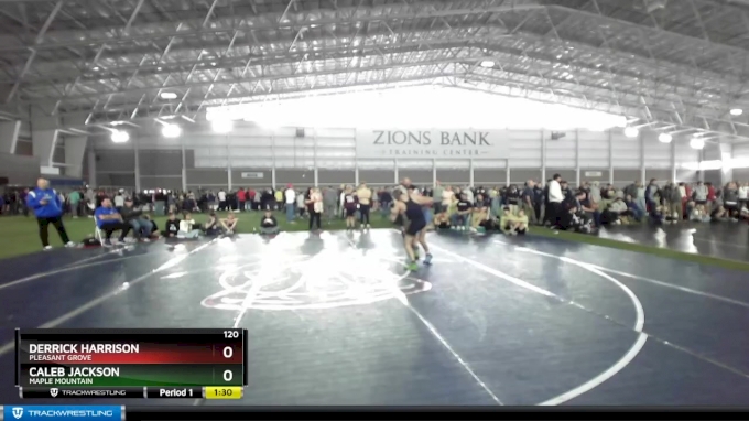 120 lbs Cons. Semi - Derrick Harrison, Pleasant Grove vs Caleb Jackson ...