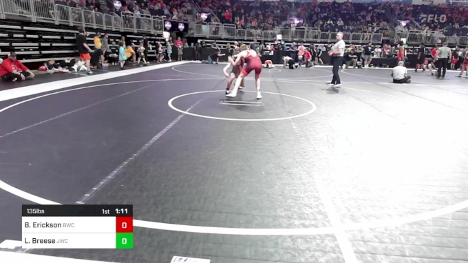 135 lbs Quarterfinal - Brogen Erickson, Bison Wrestling Club vs Landon ...