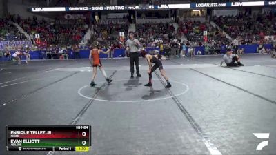 64 lbs Semifinal - Enrique Tellez Jr, Maize vs Evan Elliott, Abilene