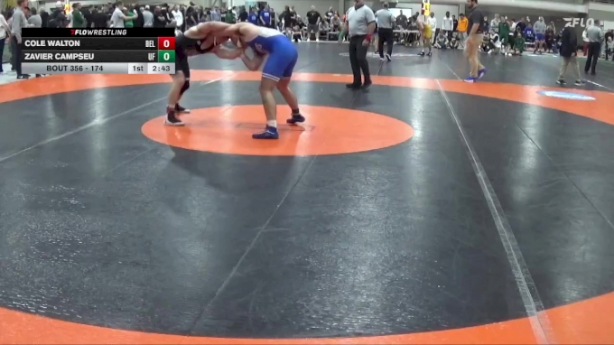 174 lbs Cons. Round 1 - Cole Walton, Bellarmine vs Zavier Campseu ...