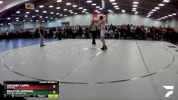126 lbs Champ. Round 3 - Braxton Simpkins, Fighting Hornets WC vs Zachary Capps, Nova WC