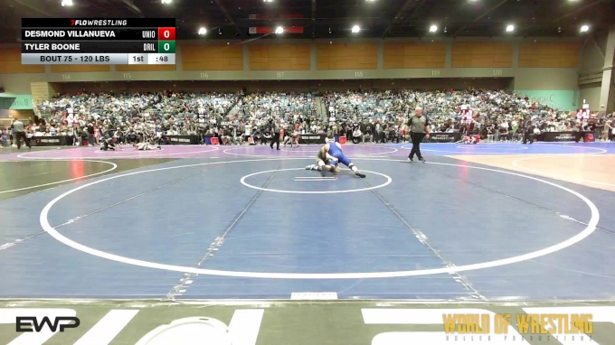 120 lbs Consi Of 16 #2 - Desmond Villanueva, Union vs Tyler Boone ...